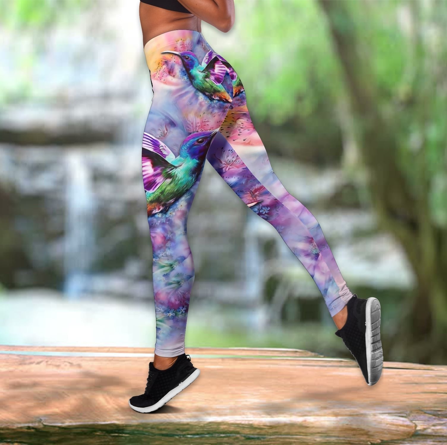 Hummingbird Art Combo Legging Tank Top For Women – Tmarctee